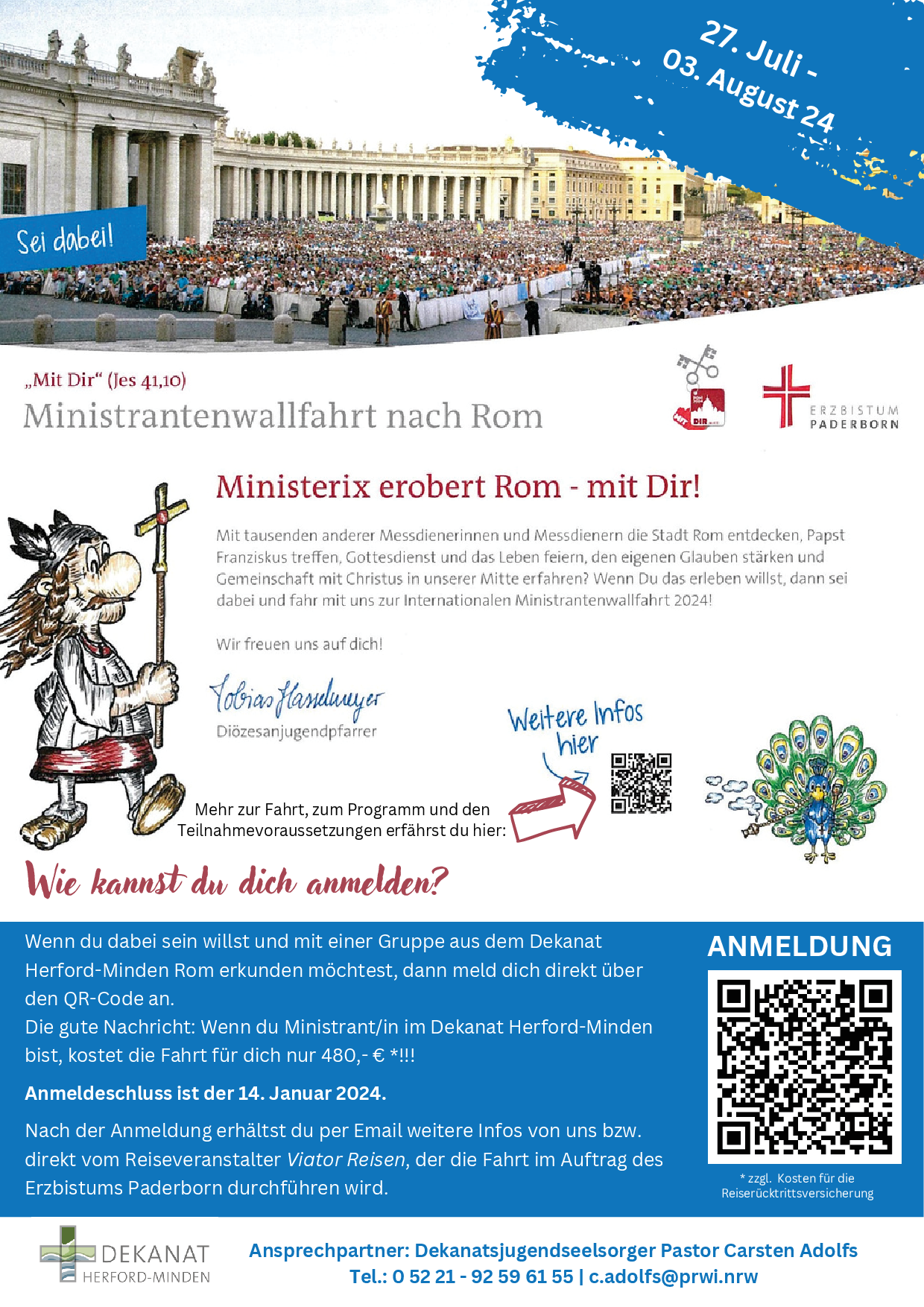 Ministrantenwallfahrt nach Rom - Dekanat Herford-Minden